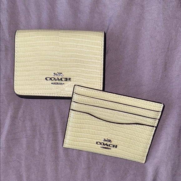 Coach | Bags | Coach Lemon Card Holder And Wallet Set | Poshmark